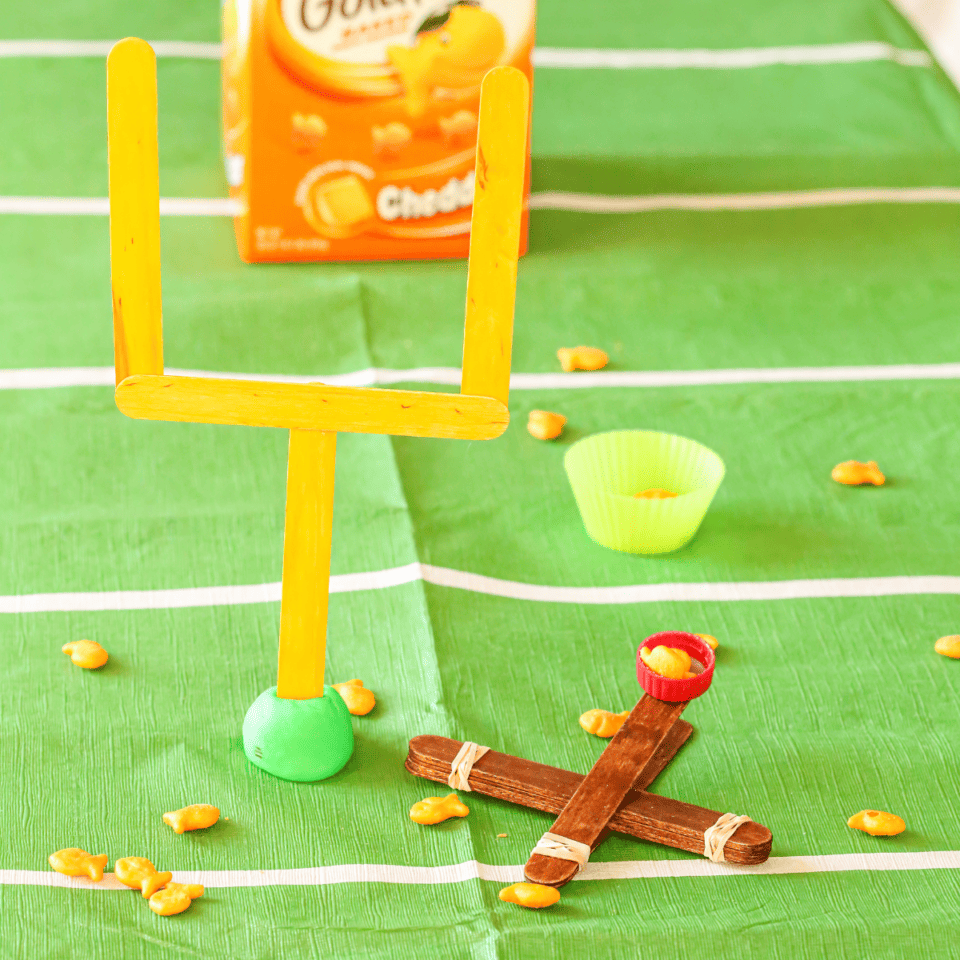 Popsicle Stick Catapult Mini football Game Craft