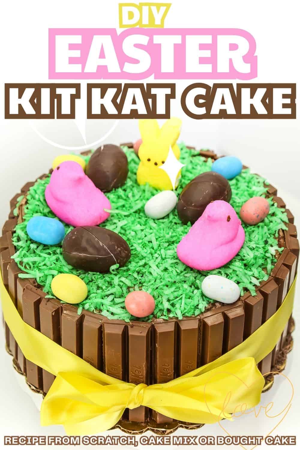 Easy Easter Basket Kit Kat Cake