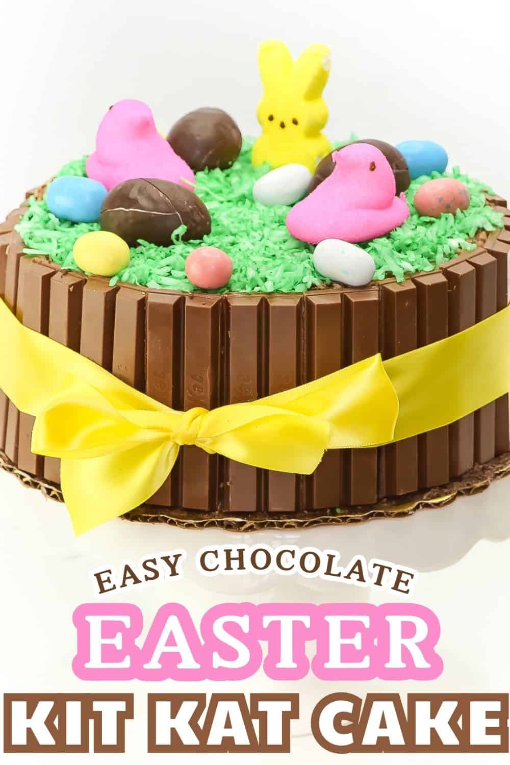 Easy Easter Basket Kit Kat Cake