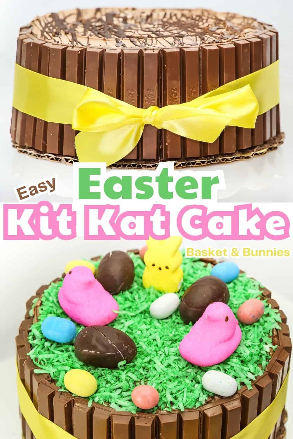 Easy Easter Basket Kit Kat Cake